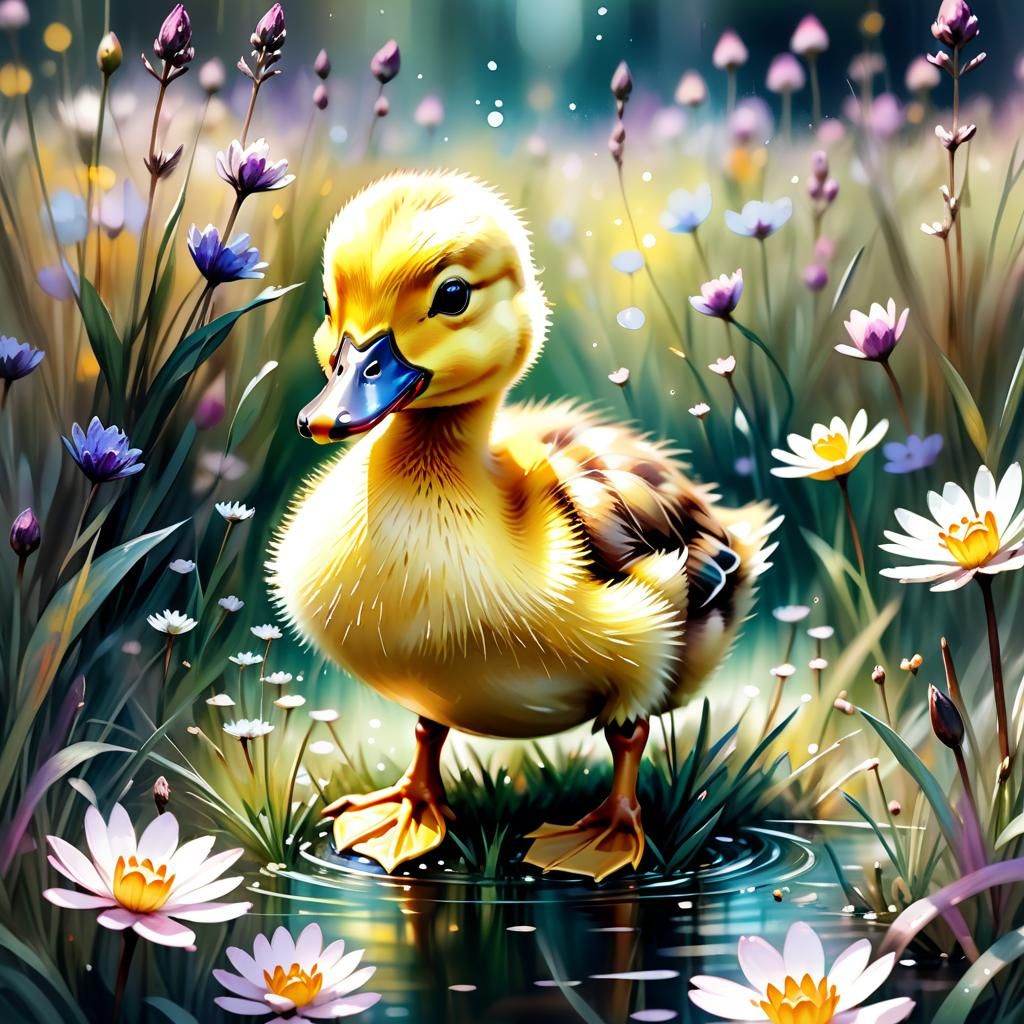 Young Duckling - AI Generated Artwork - NightCafe Creator