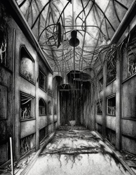 old photo of an amusement playground creepy horror park from hell with ...