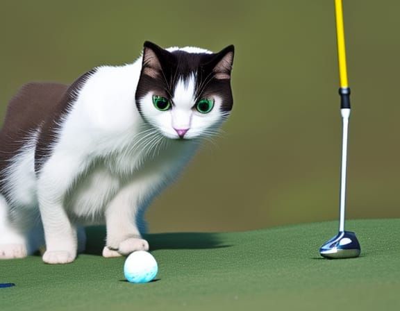 GolF Cat - AI Generated Artwork - NightCafe Creator