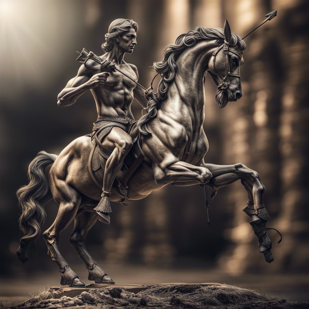 Centaur with a bow standing on 2 feet - AI Generated Artwork ...