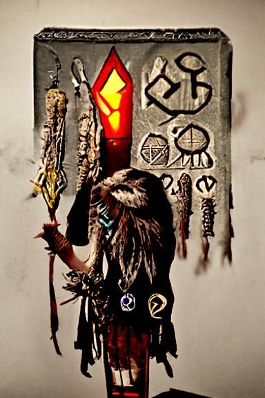 Shaman, tribal magic, ritual, runes - AI Generated Artwork - NightCafe ...