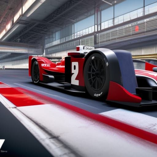 Audi R18 with R8 front - AI Generated Artwork - NightCafe Creator