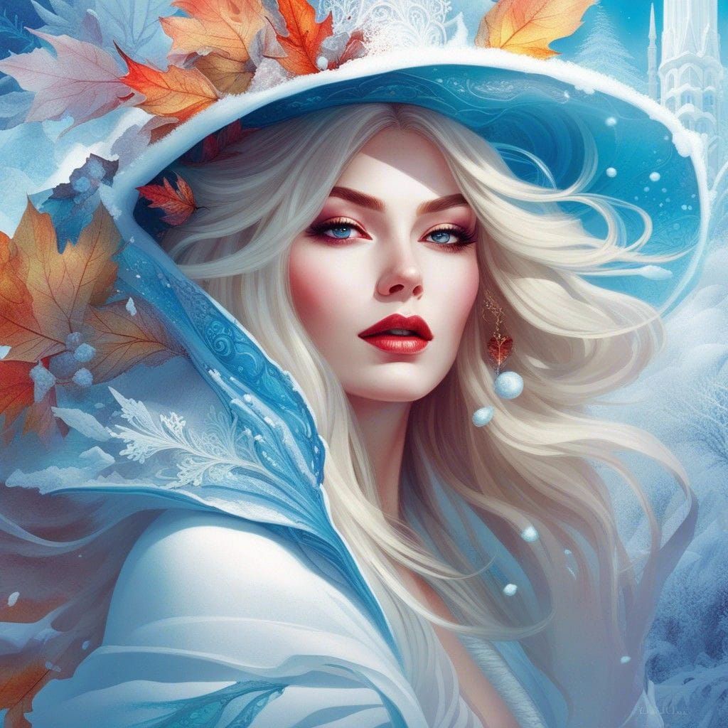 Icy portrait - AI Generated Artwork - NightCafe Creator