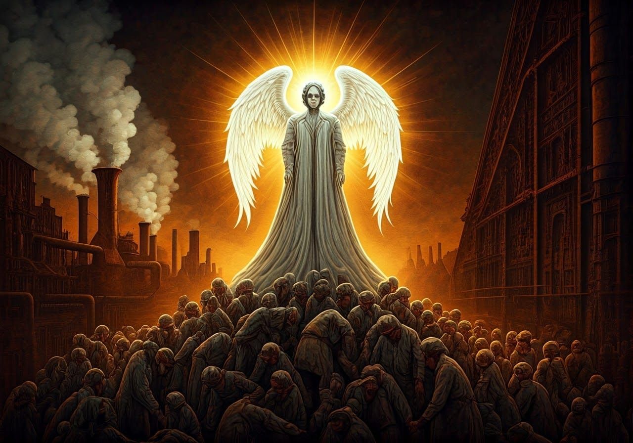 Oppressor angel - BetrayerAngel in Hyperrealistic Style