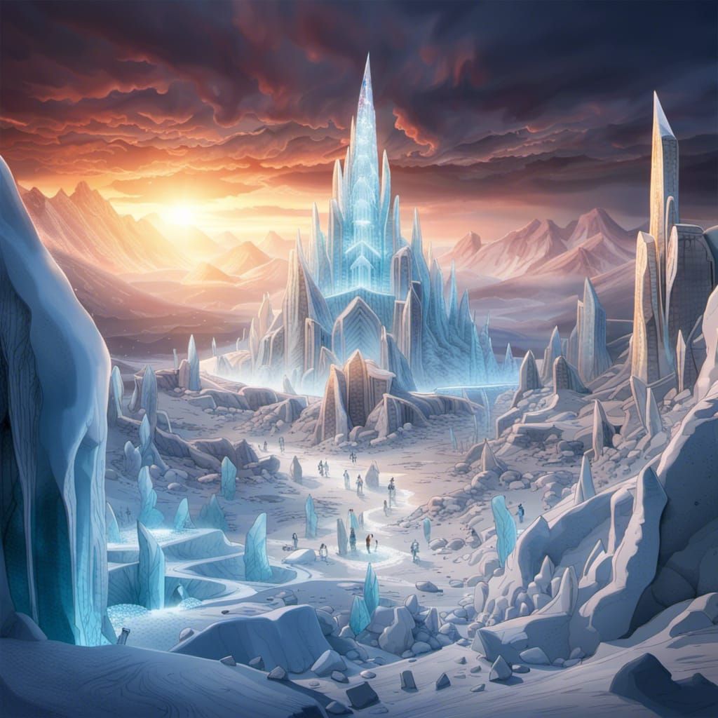 Snice (Snow & Ice) City - AI Generated Artwork - NightCafe Creator