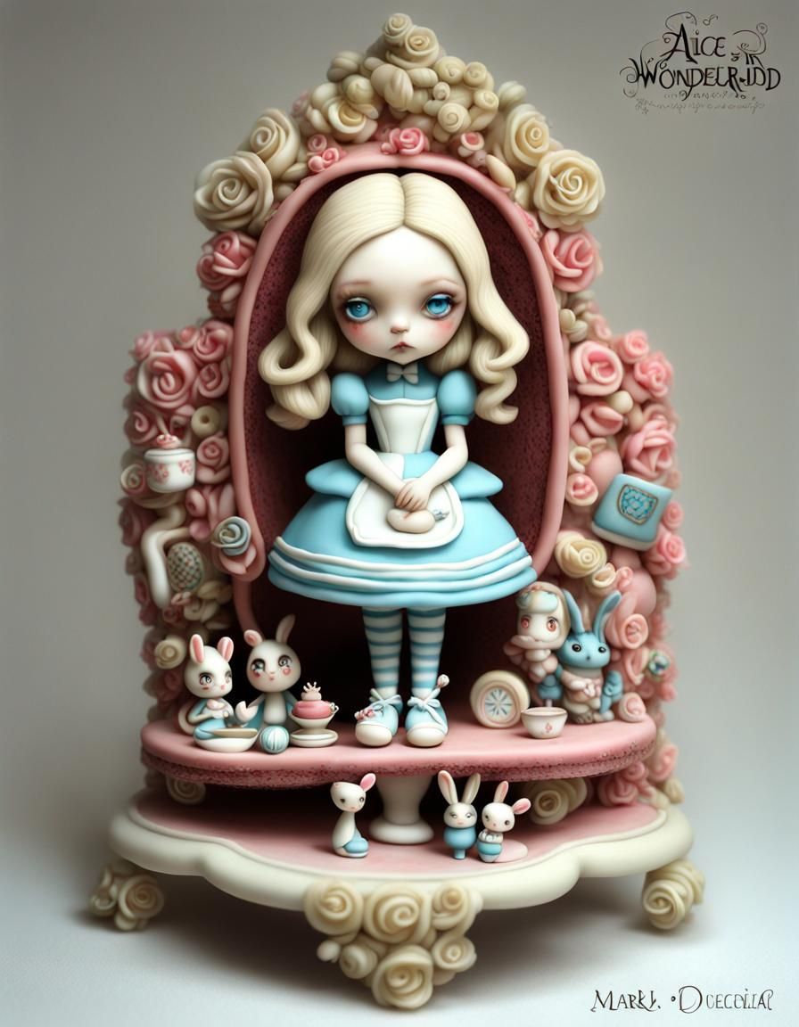 In polymer clay: Alice in Wonderland - AI Generated Artwork - NightCafe ...