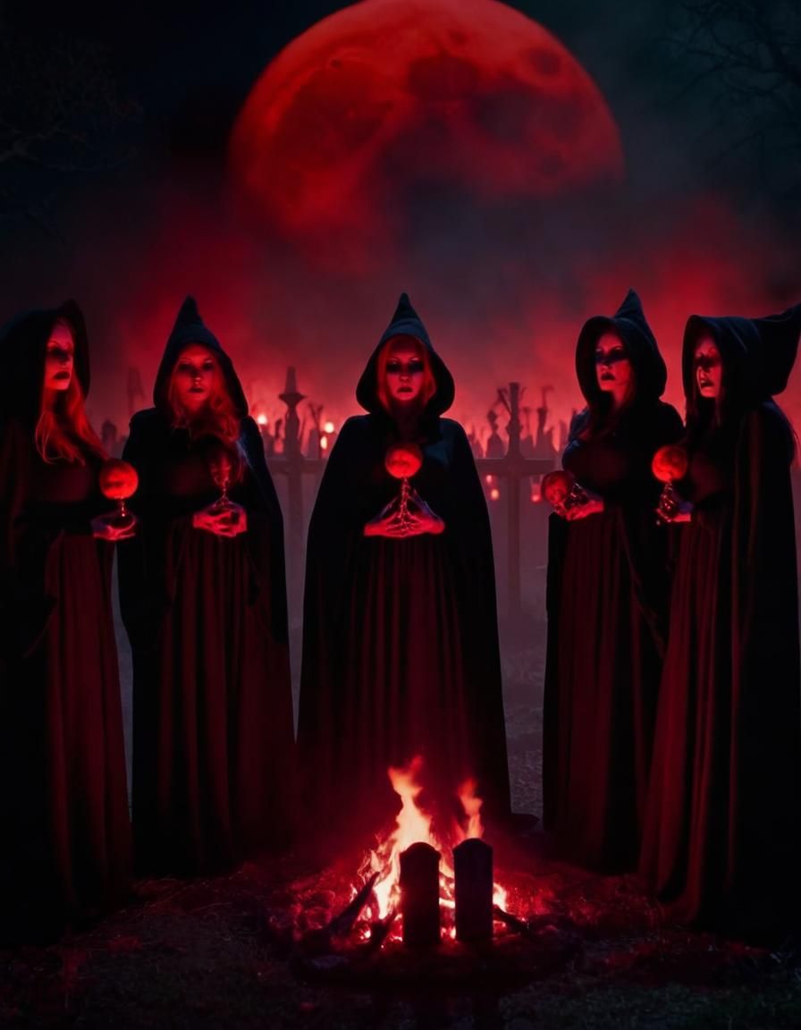 The Red Coven - AI Generated Artwork - NightCafe Creator