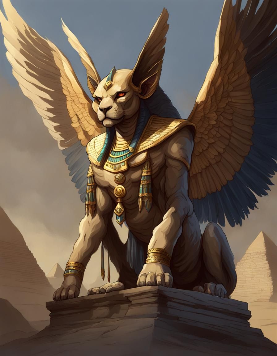 Sphinx. fantasy concept art. - Mystical Sphinx Fantasy Conce...