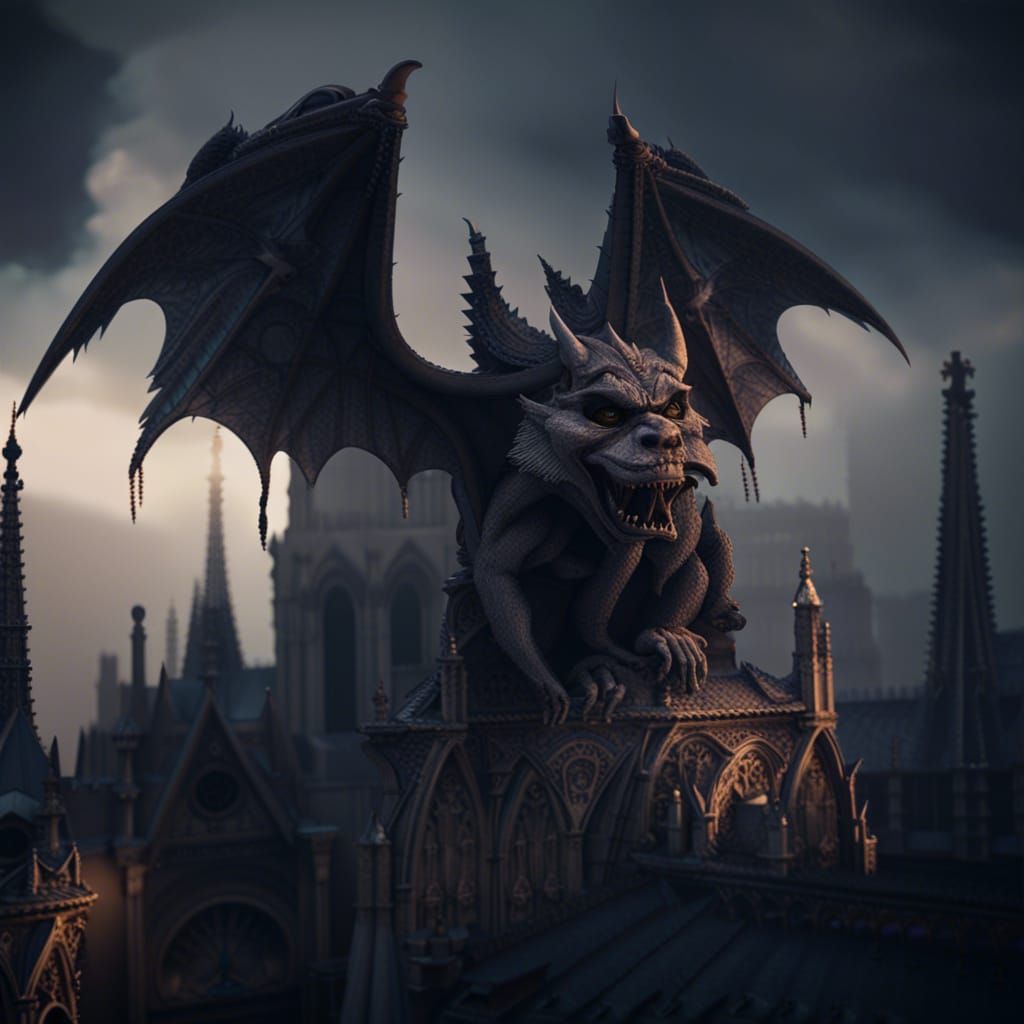 Gargoyle - AI Generated Artwork - NightCafe Creator
