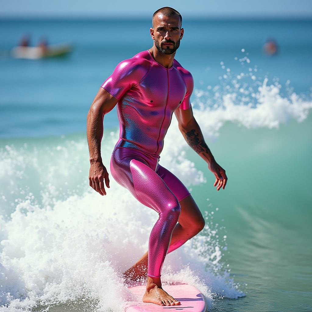 Surfing in pink - Surfing in pink