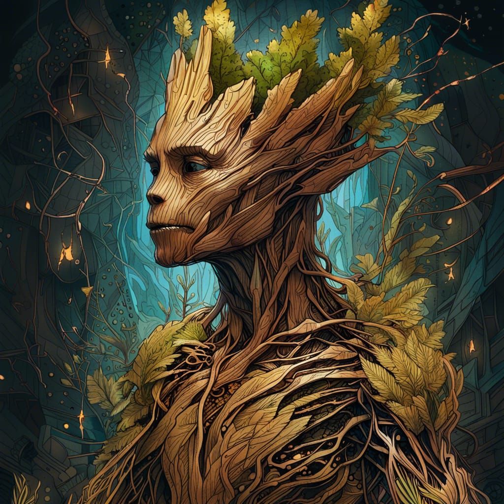 Groot - AI Generated Artwork - NightCafe Creator