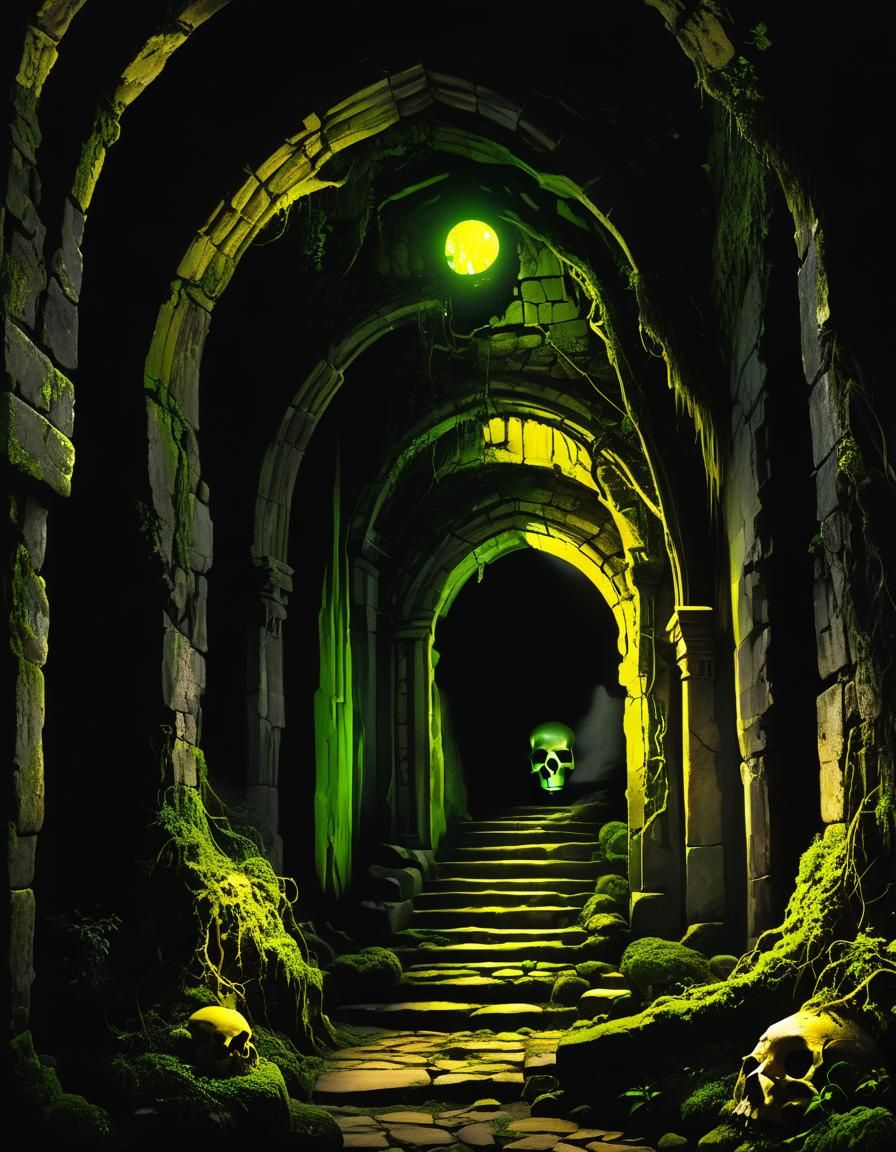 The Whispering Skull Dungeon - AI Generated Artwork - NightCafe Creator