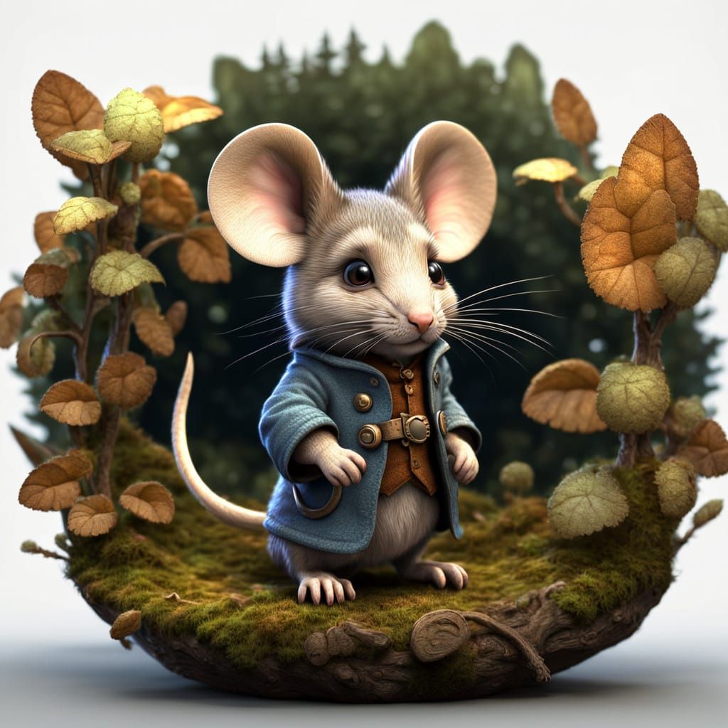 Whimsical Forest Creature in Jean-Baptiste Monge S... - AI Art