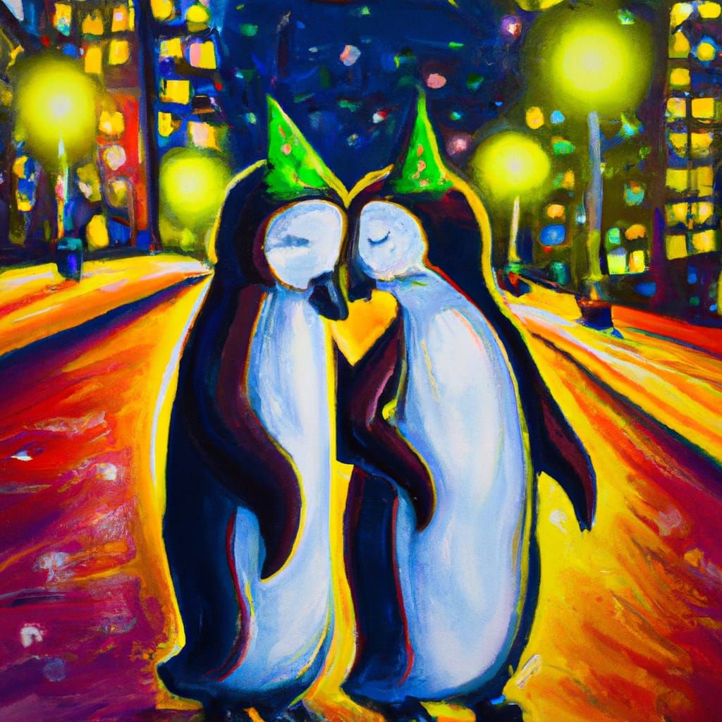 A late night walk through the empty streets of Penguin City - AI ...