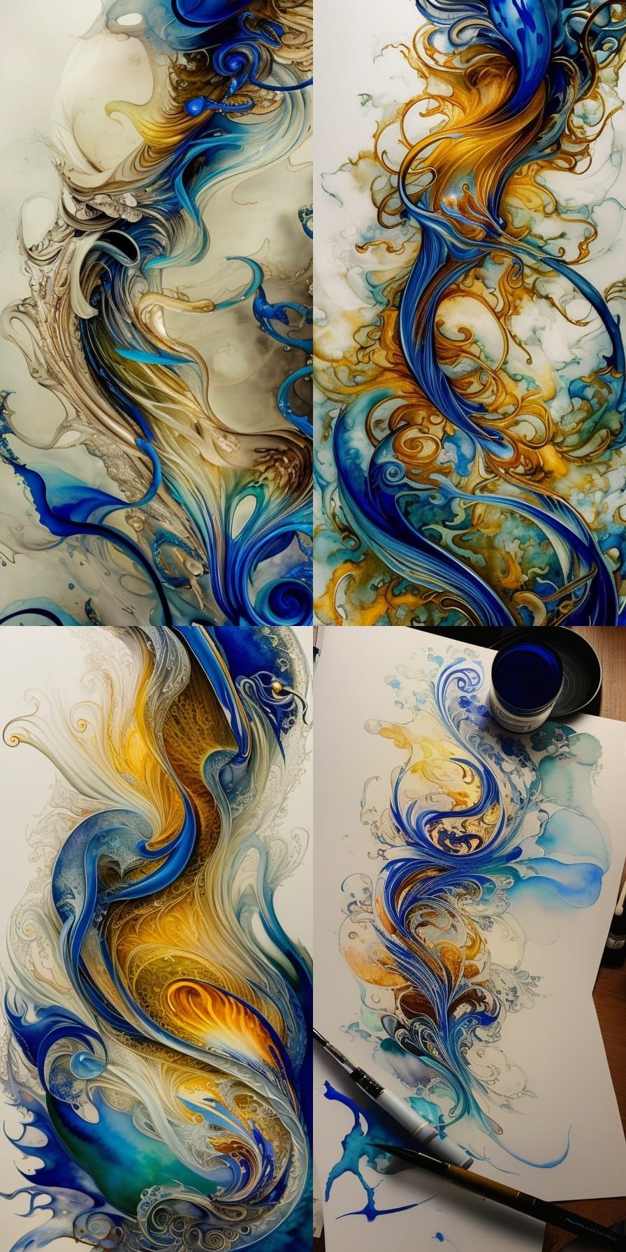 Light glass Magic flow light: cobalt glass oil flow: photorealistic ...