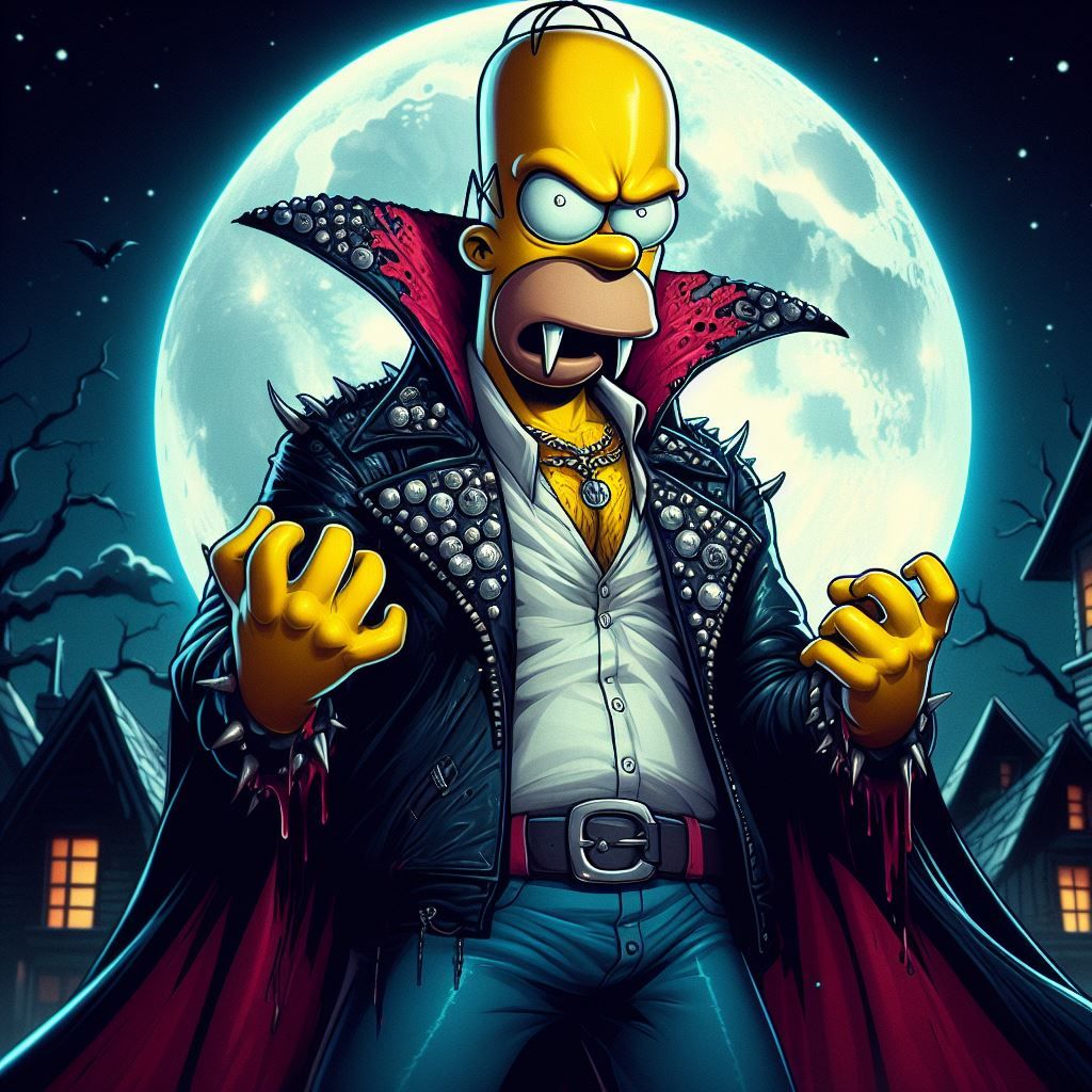 Homer Spawn Vampire - AI Generated Artwork - NightCafe Creator