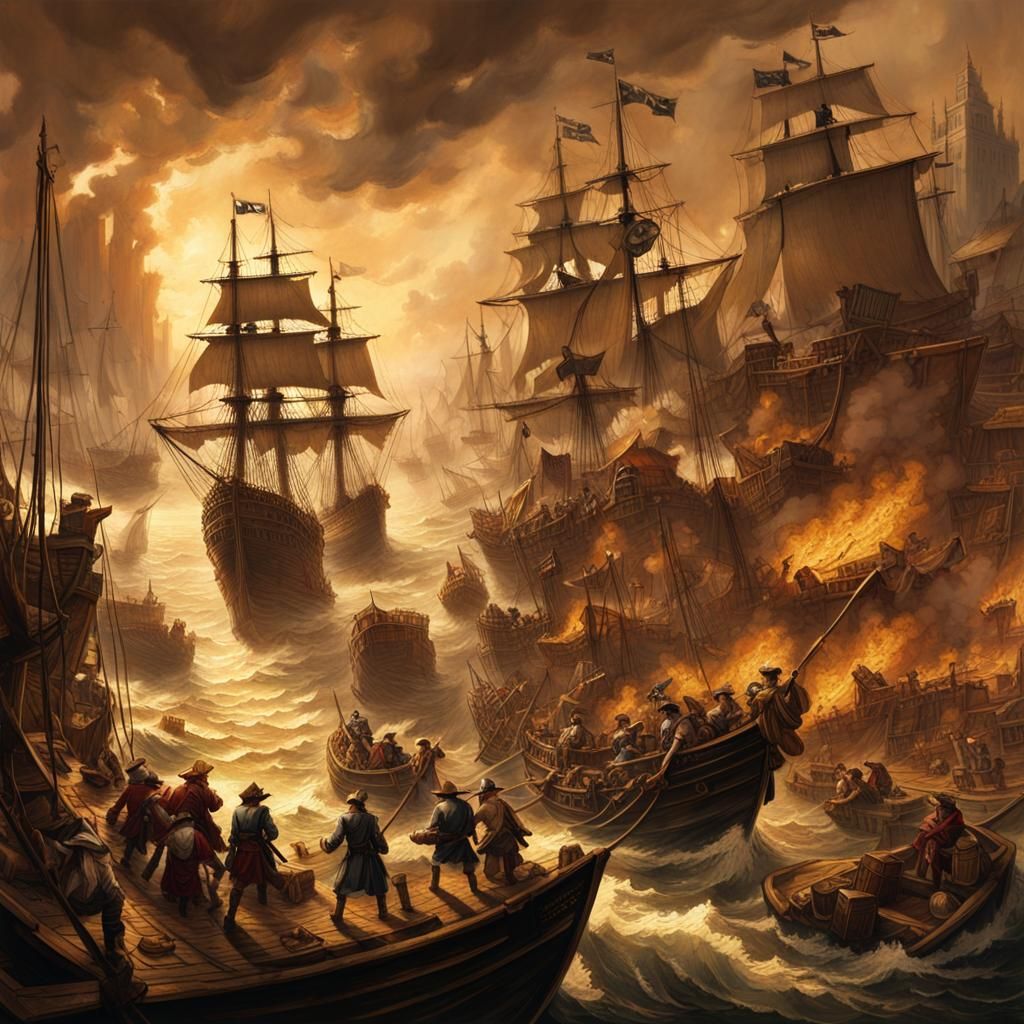 Pirate Raid - AI Generated Artwork - NightCafe Creator