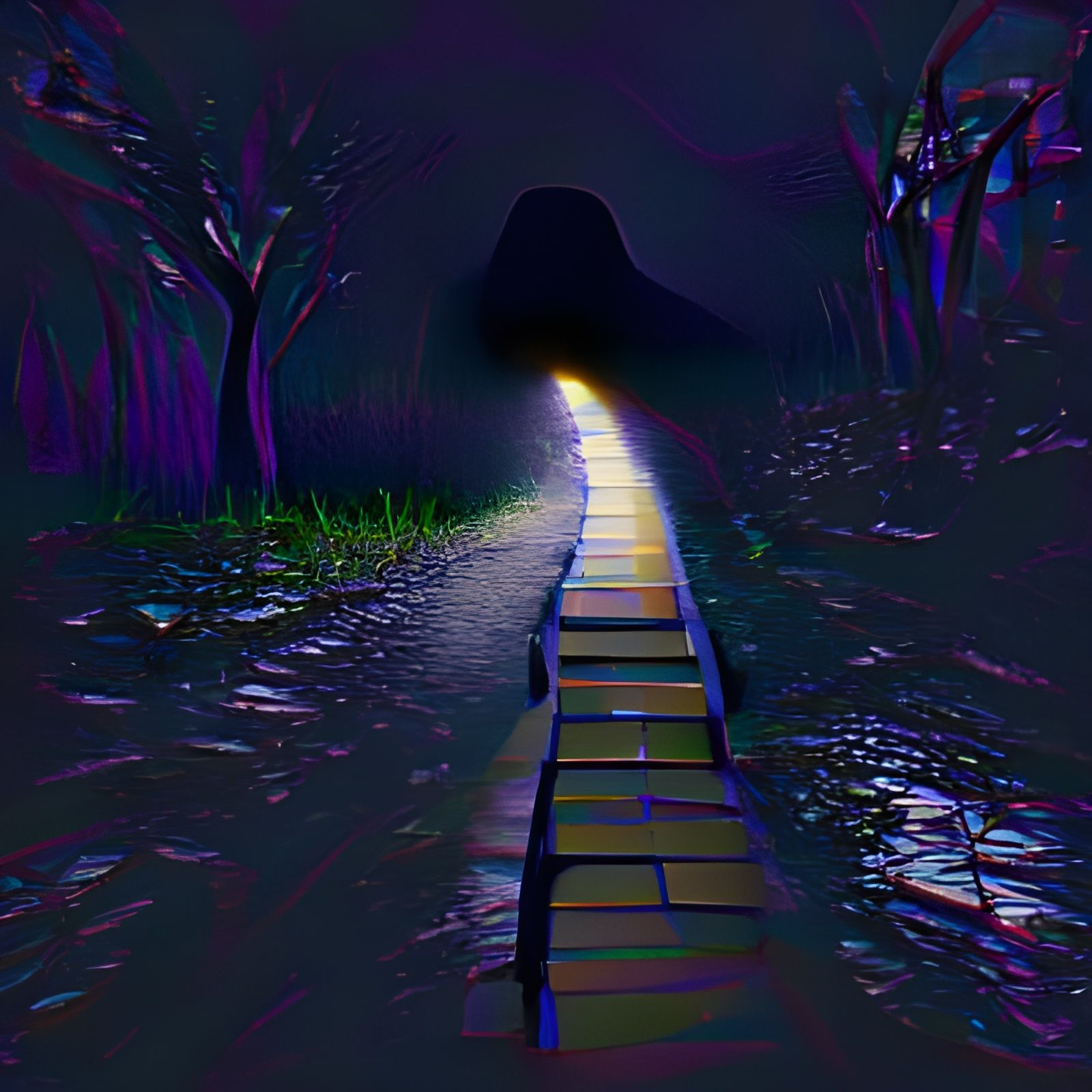 The dark path - AI Generated Artwork - NightCafe Creator