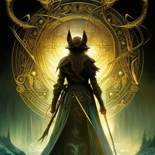 The Magic Runes are Writ in Gold - AI Generated Artwork - NightCafe Creator