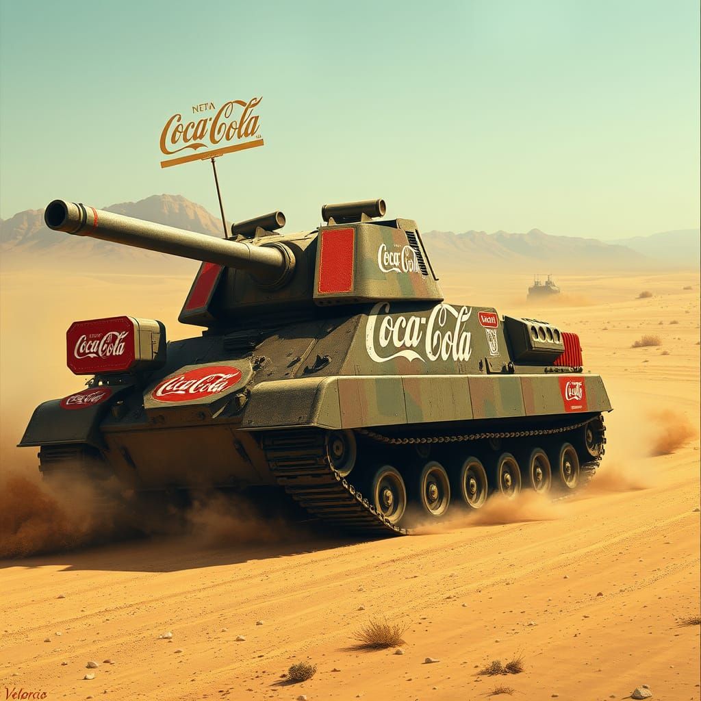 Coca-Cola military tank - Vintage-Inspired Coca-Cola Milita...