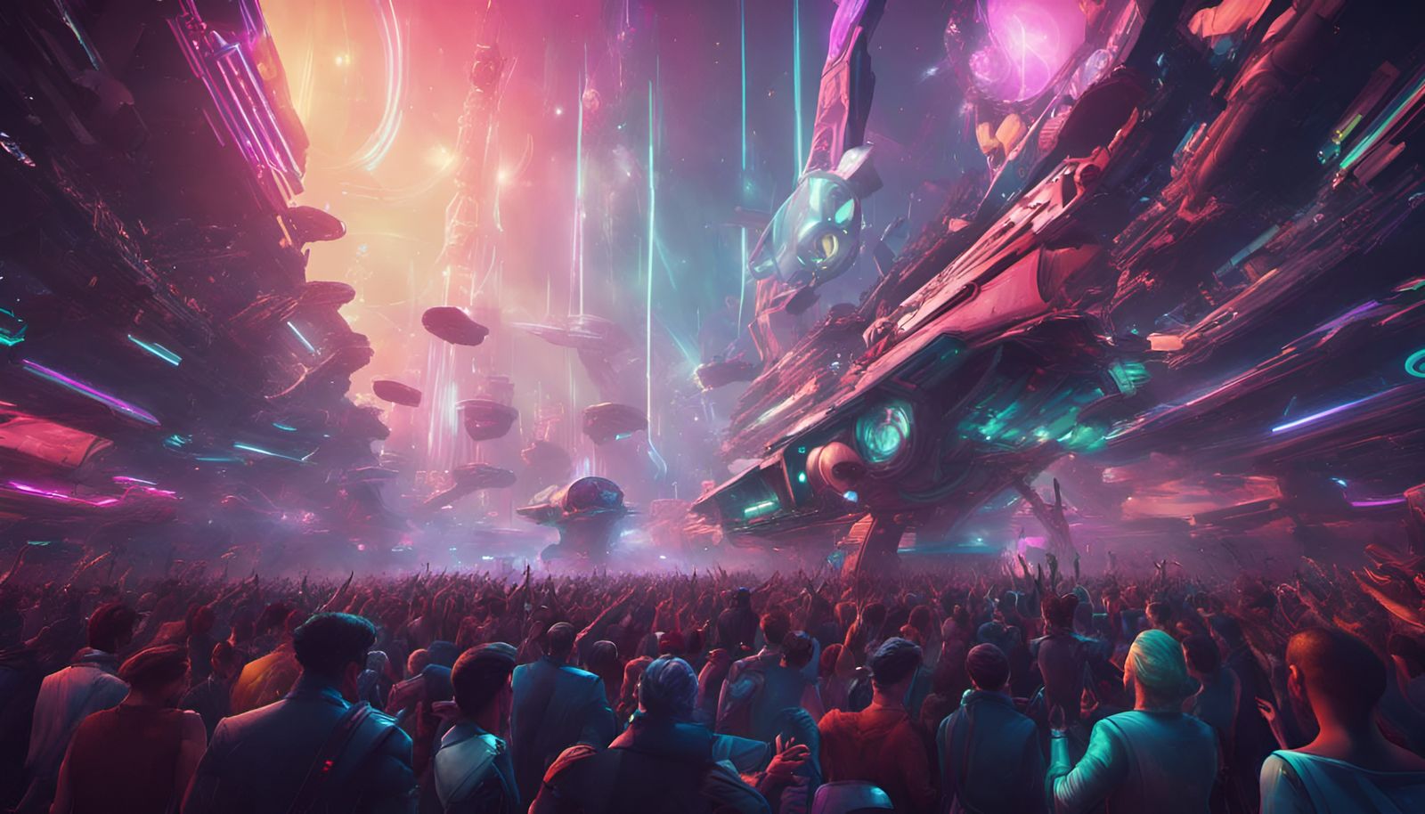 Huge Party - AI Generated Artwork - NightCafe Creator