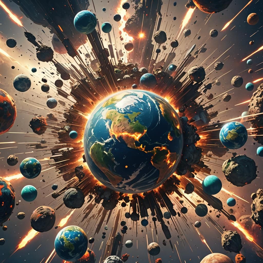 As Earth Combusted, Infinite Planets Emerged - AI Generated Artwork ...