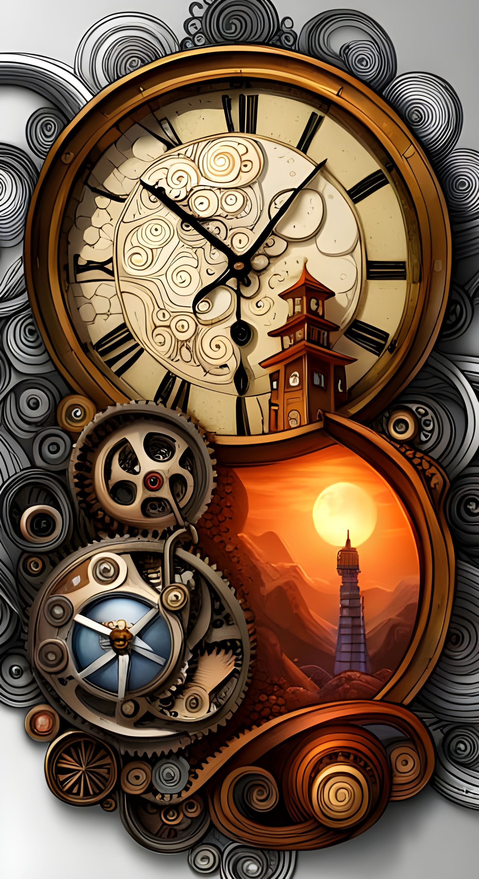 Clockwork Time - AI Generated Artwork - NightCafe Creator