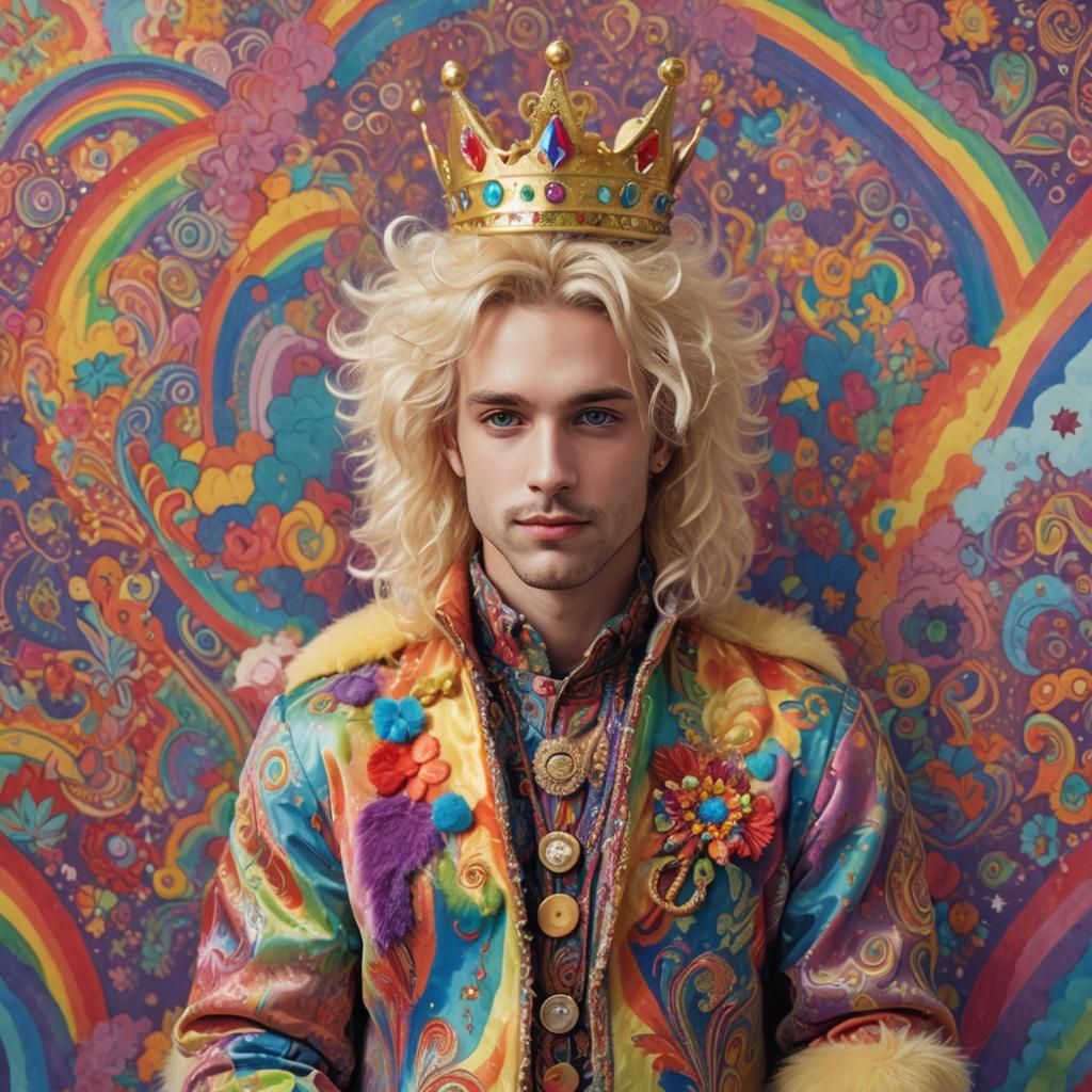 The cute rainbow king - AI Generated Artwork - NightCafe Creator