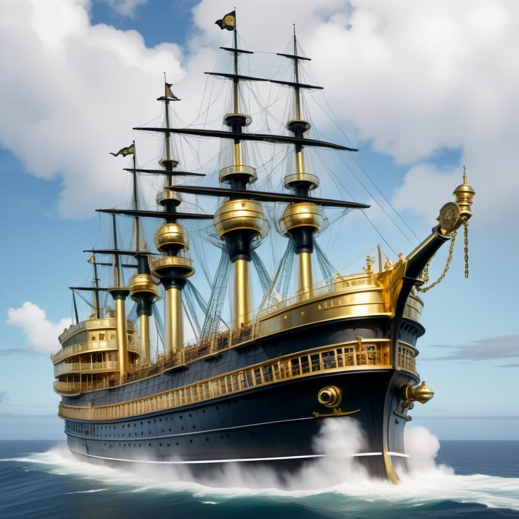 Steamship - AI Generated Artwork - NightCafe Creator