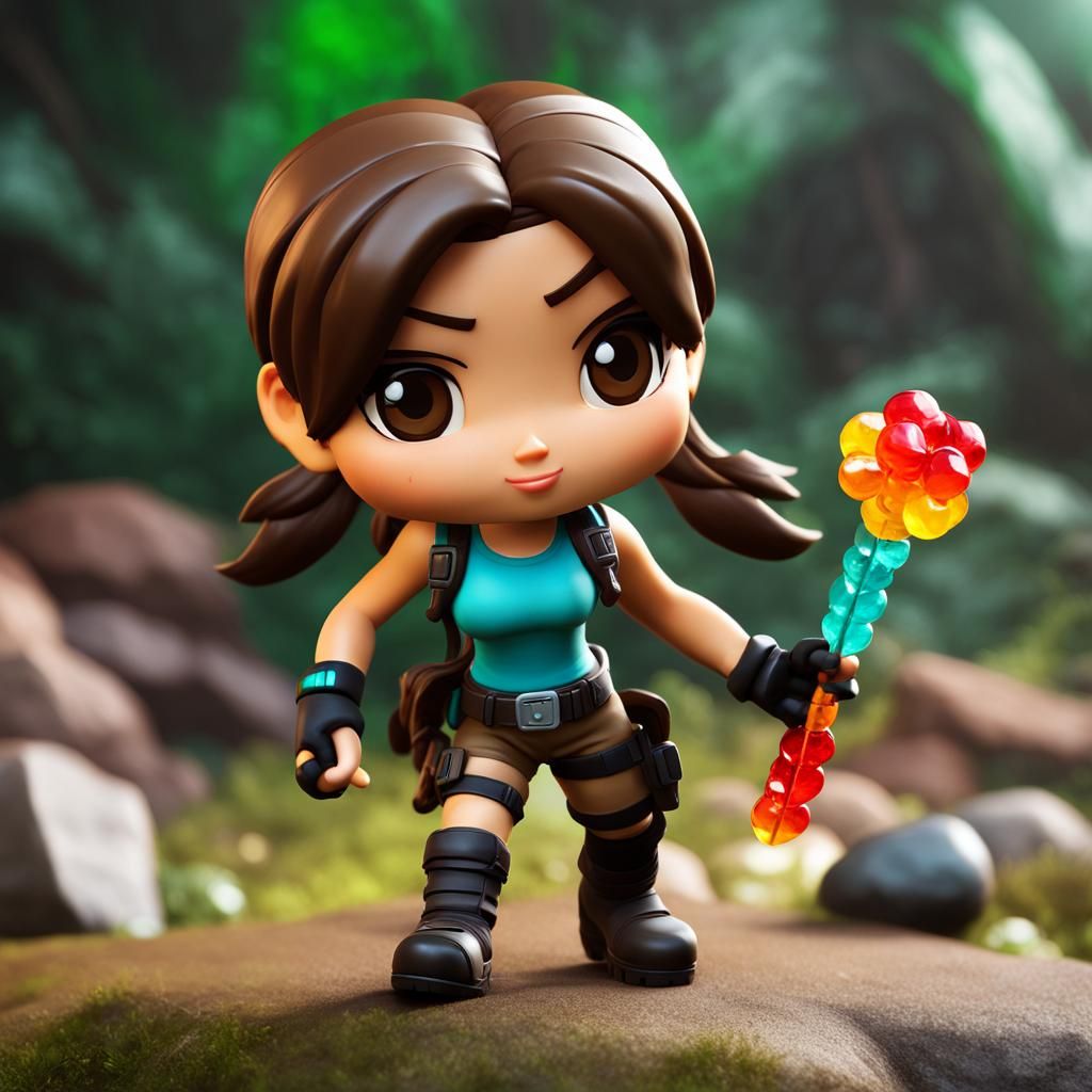 Lara Croft and the Staff of Ancient Sweets - AI Generated Artwork ...