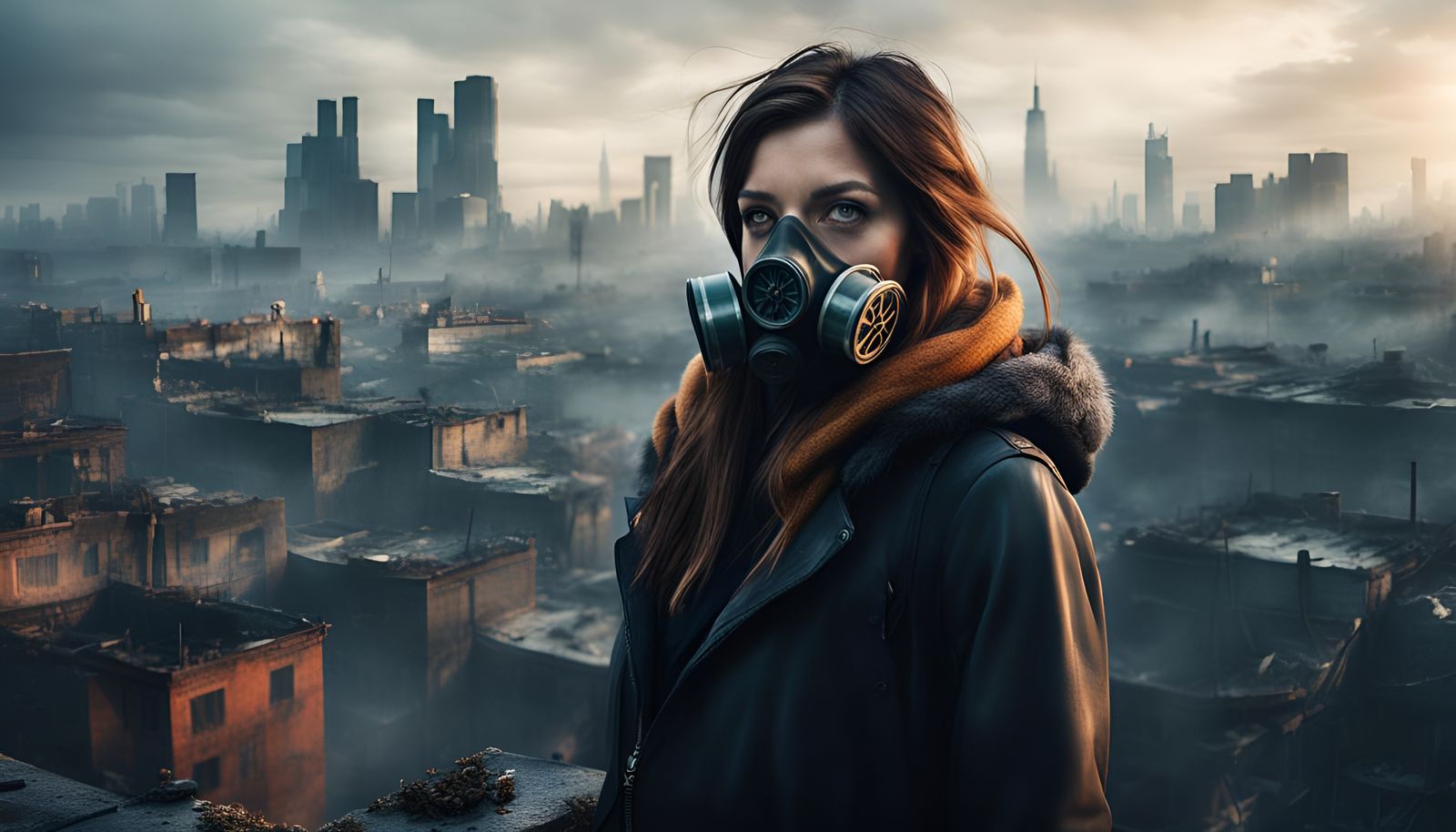 crumbling city woman - AI Generated Artwork - NightCafe Creator