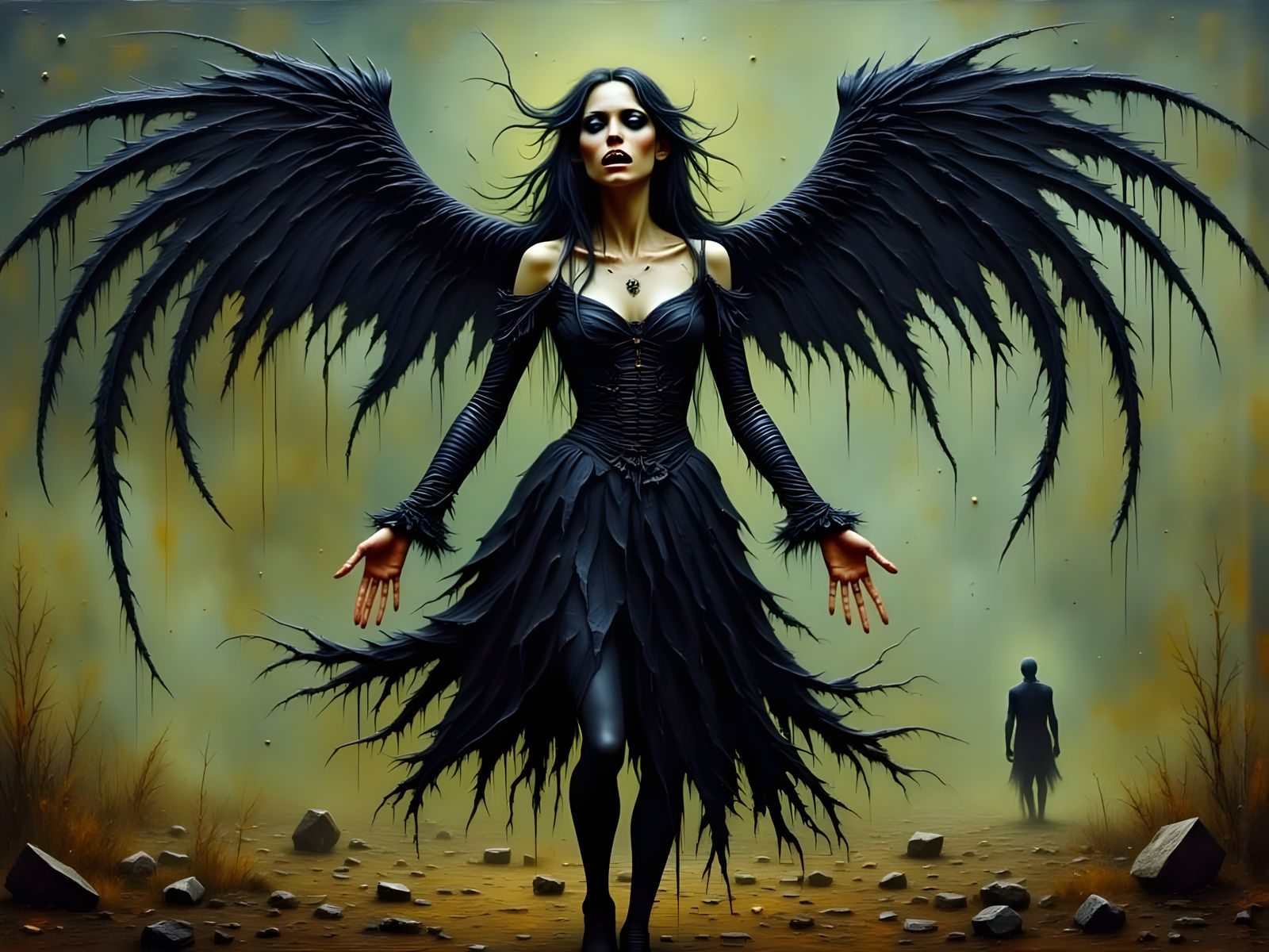 Gothic Fallen Angel, ... - Gothic Fallen Angel in Dark Victo...