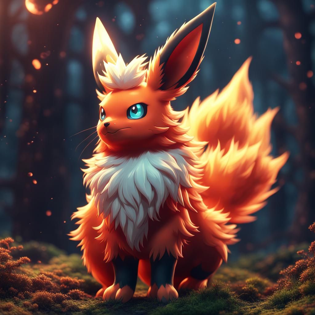 pokemon flareon - AI Generated Artwork - NightCafe Creator