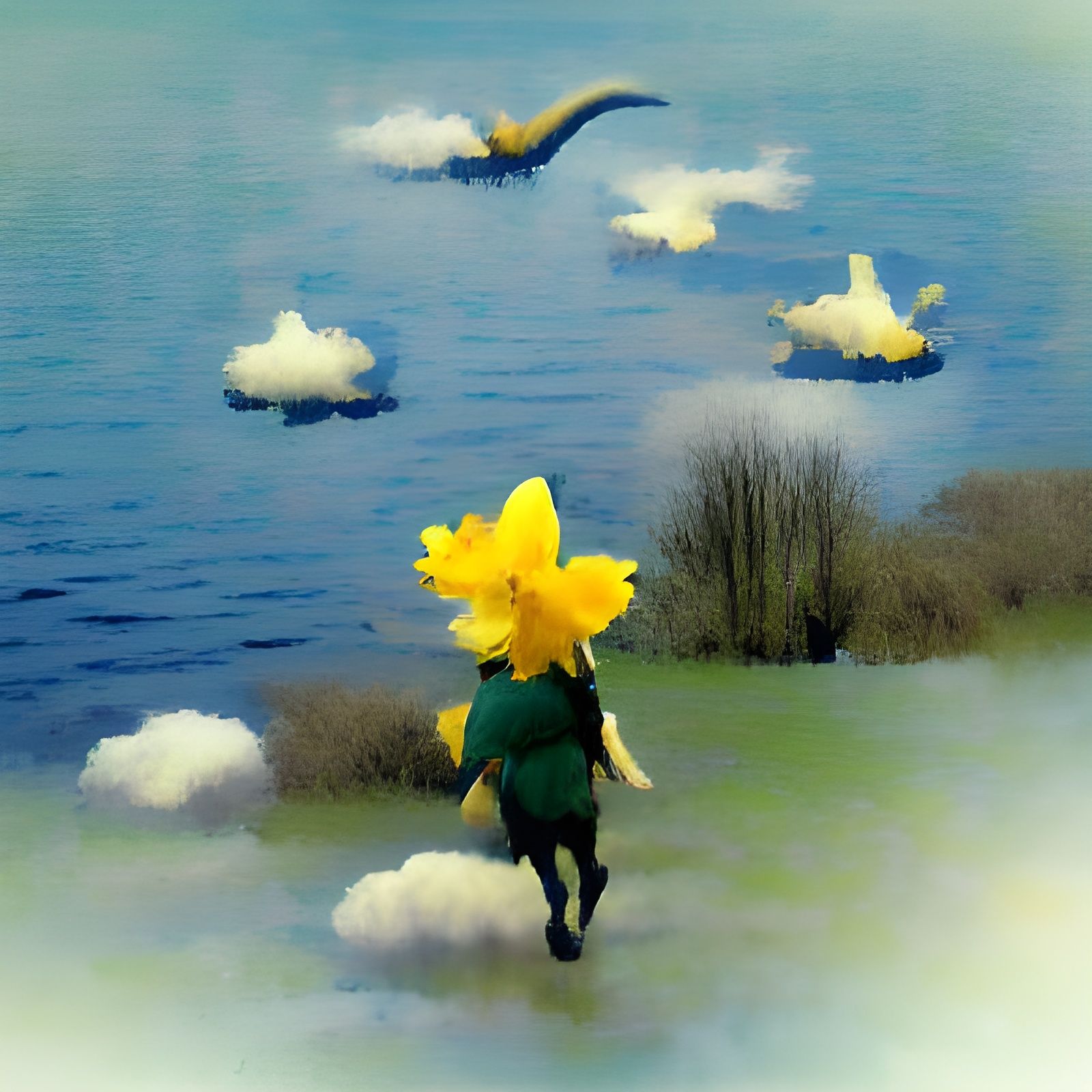 "I wandered lonely` as a cloud that floats on high o`er vales and hills ...