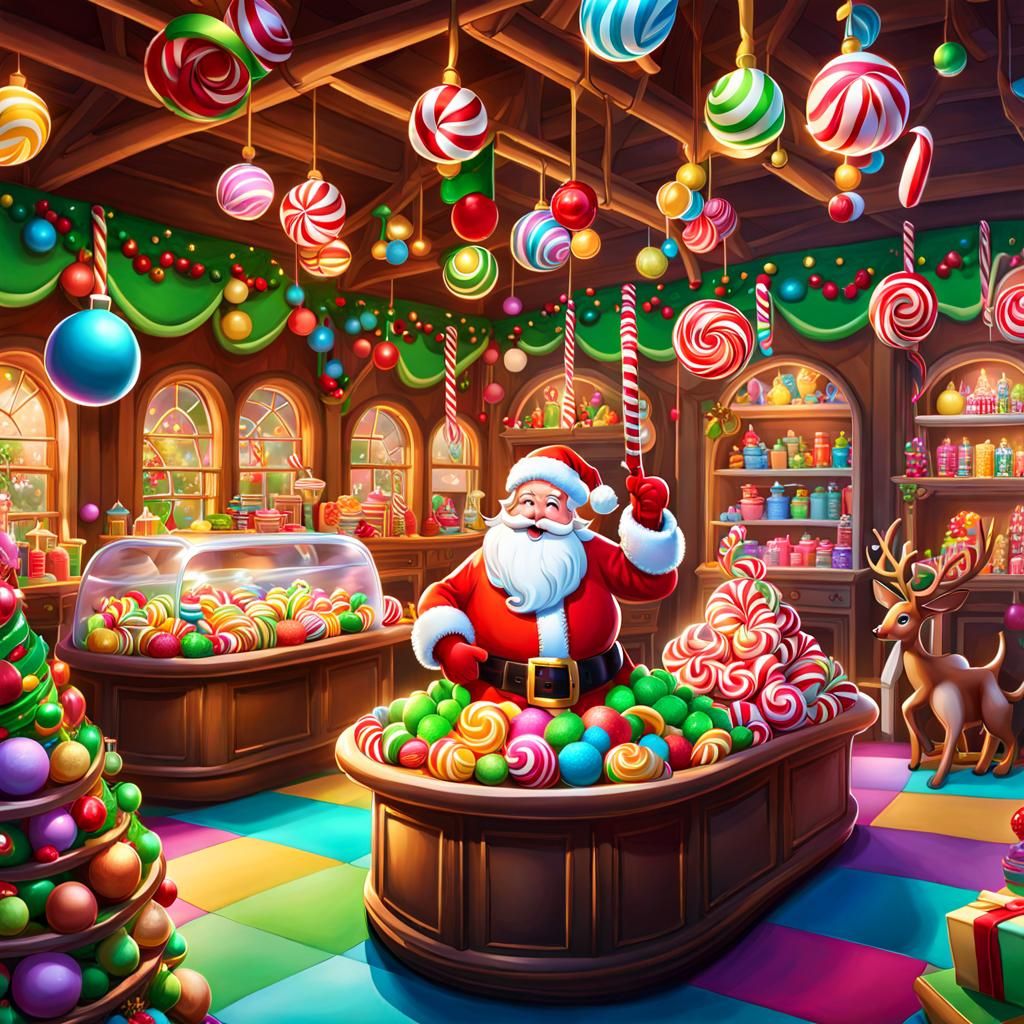 Santa's candy shoppe : r/nightcafe