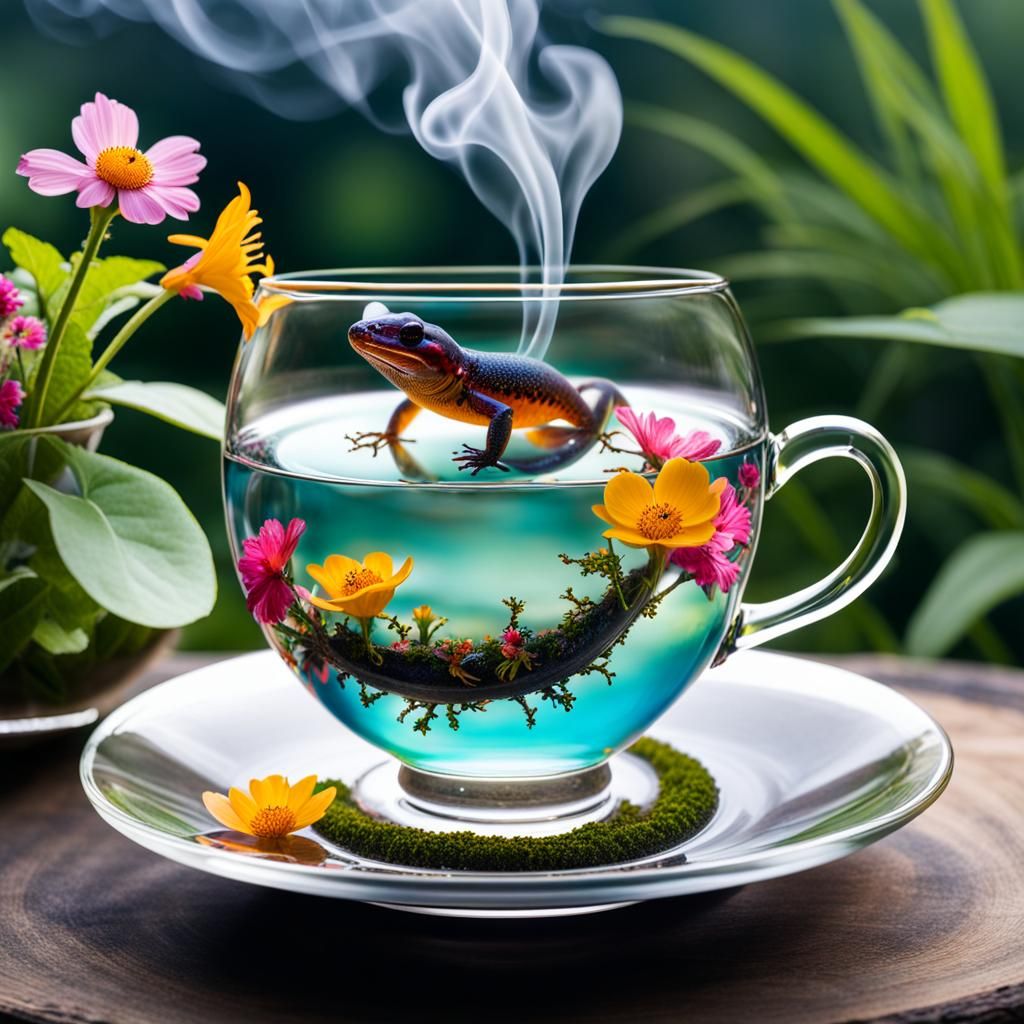 Lizard tea - the new cure for anything - AI Generated Artwork ...