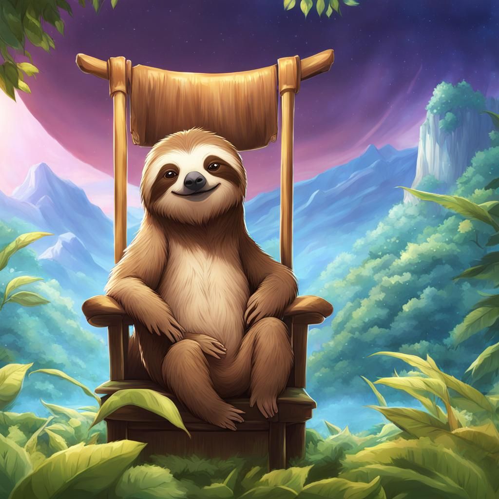 Sloth on the Portrait Planet - AI Generated Artwork - NightCafe Creator