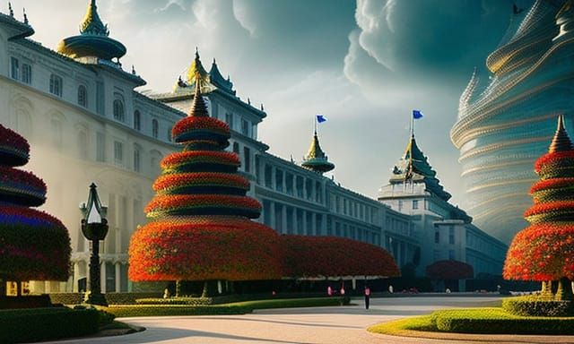 A fantasy Chinese themed landscape created by AI - AI Generated Artwork ...