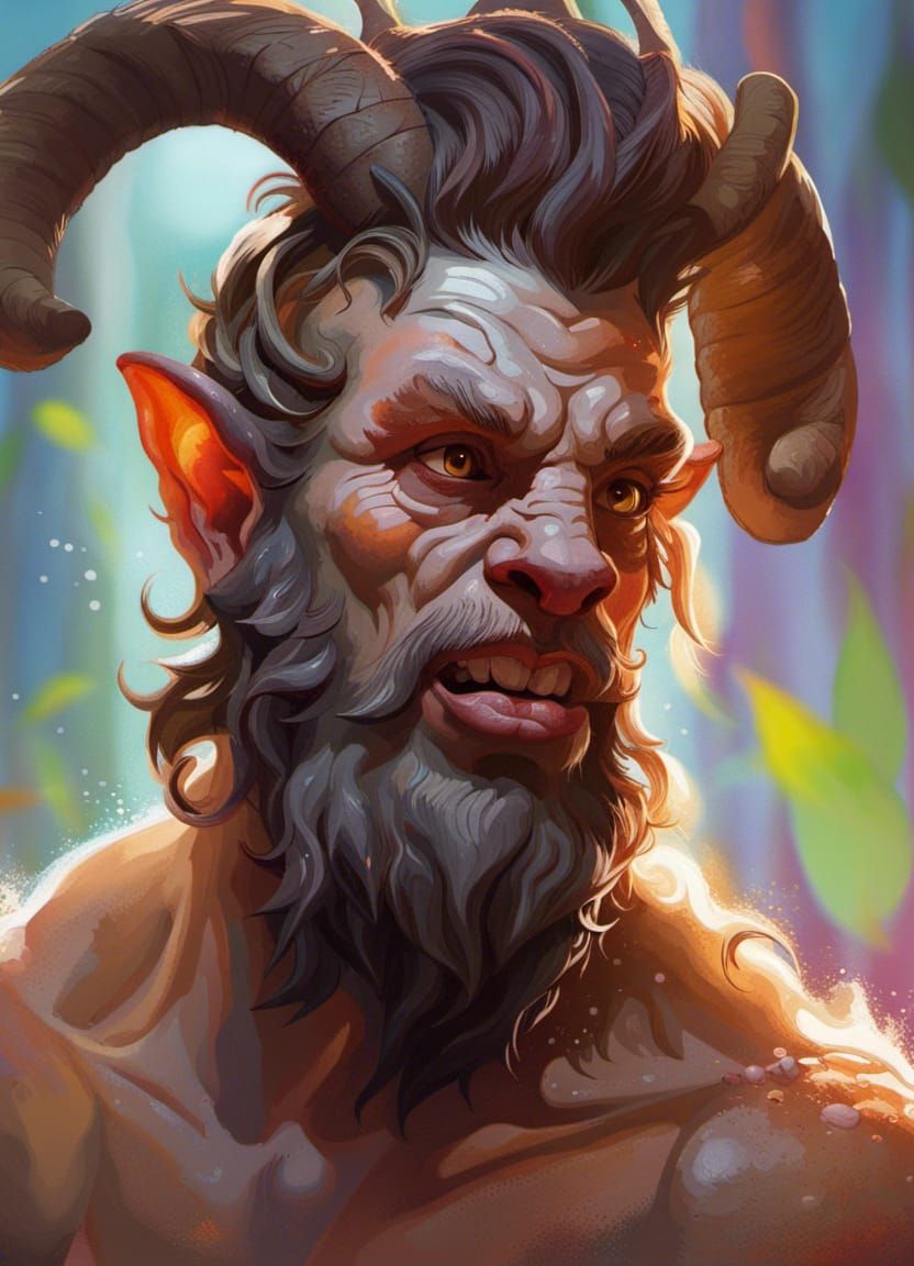 satyr portrait - AI Generated Artwork - NightCafe Creator