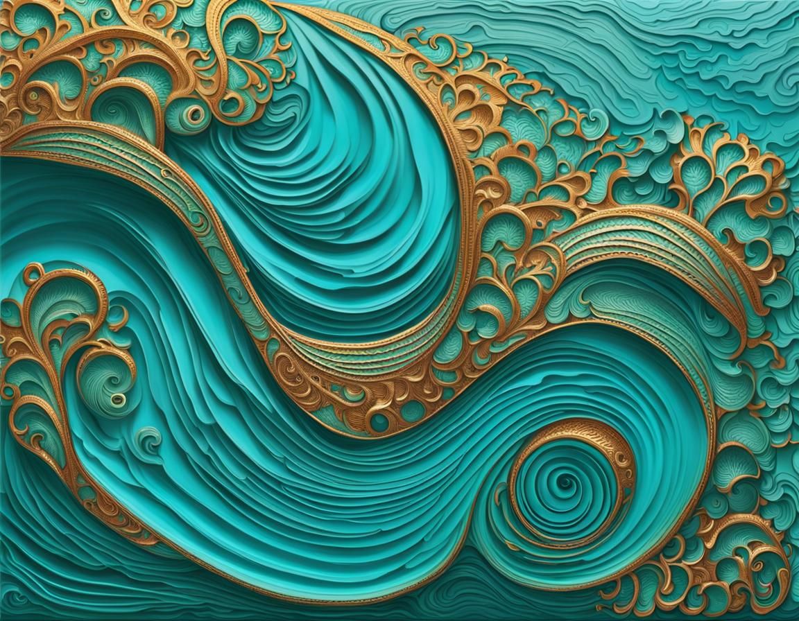 TURQUOISE CREATION - AI Generated Artwork - NightCafe Creator