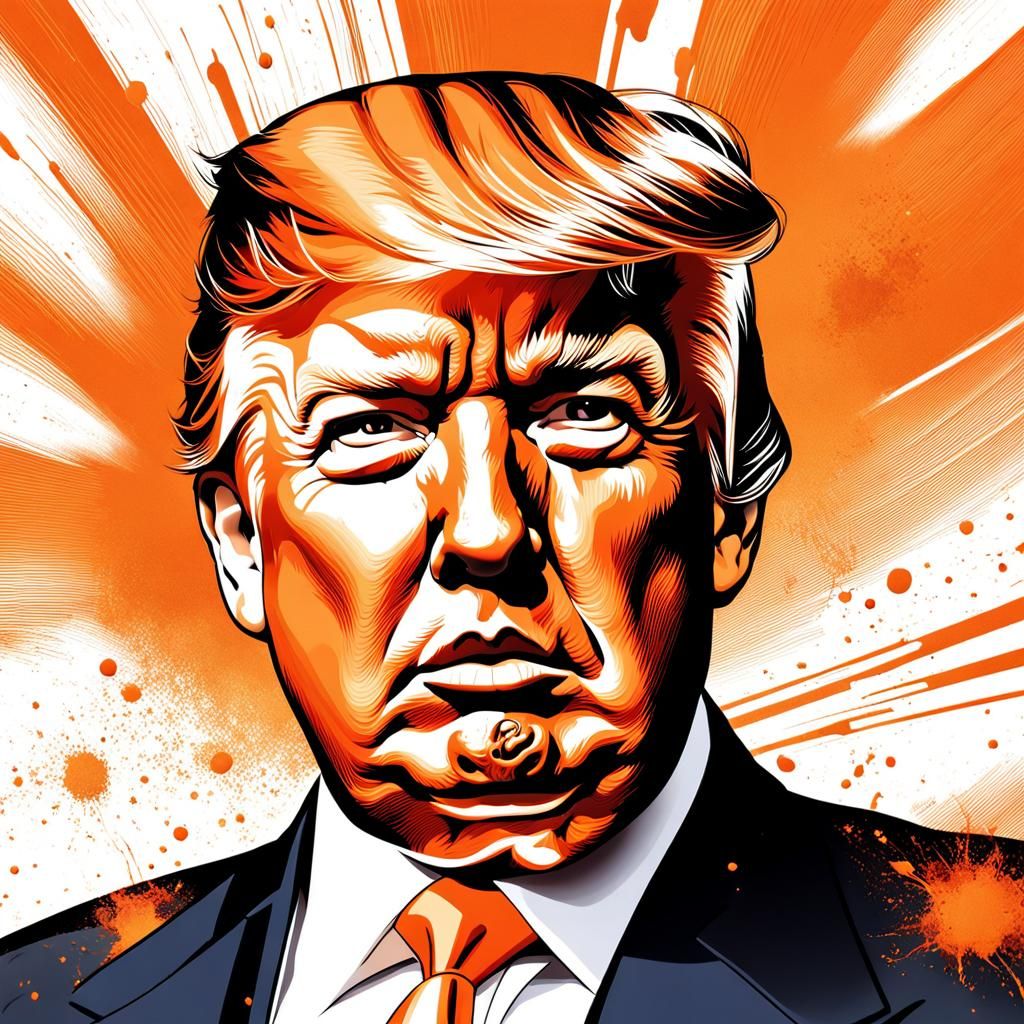 Orange Trump - AI Generated Artwork - NightCafe Creator
