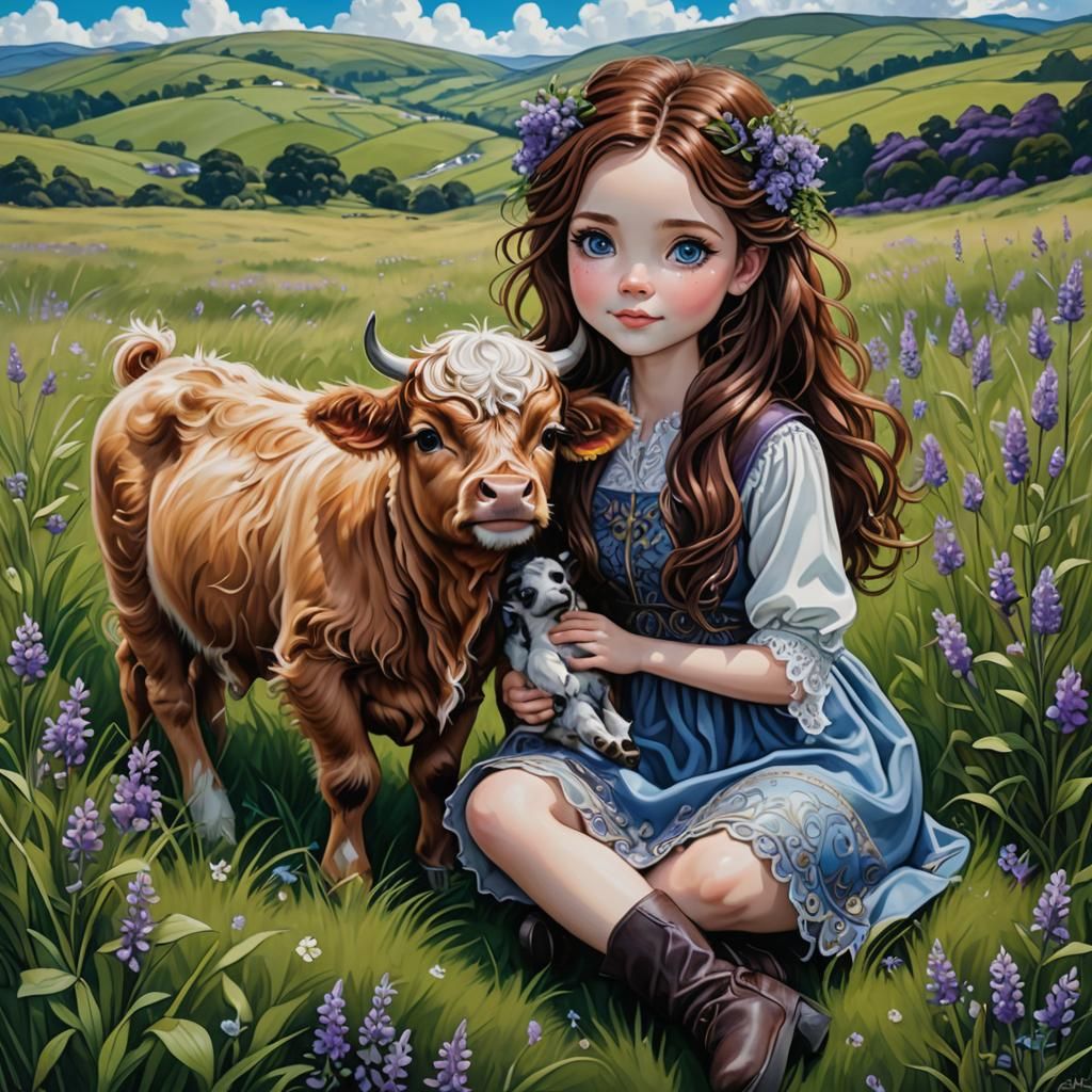 intricate detail image full body young chibi girl and chibi baby ...