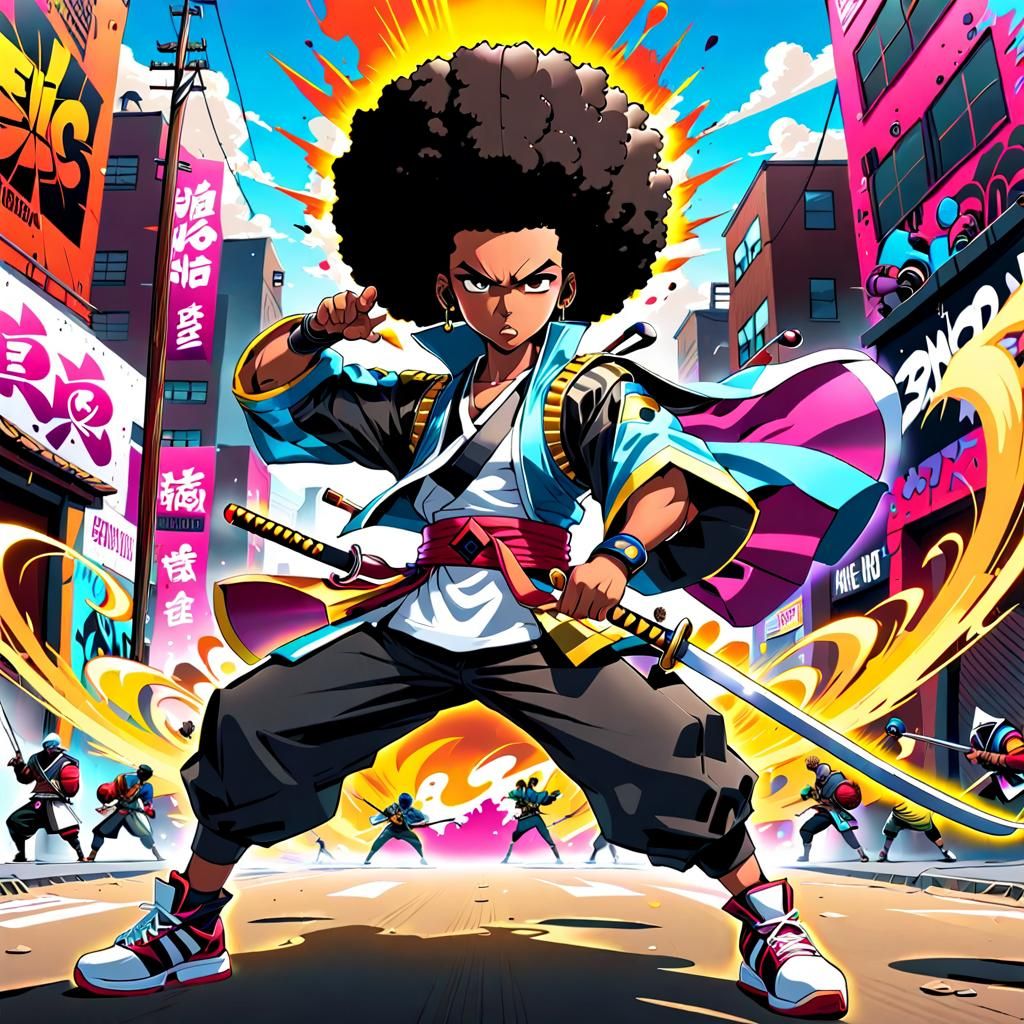 Afro Samurai - AI Generated Artwork - NightCafe Creator