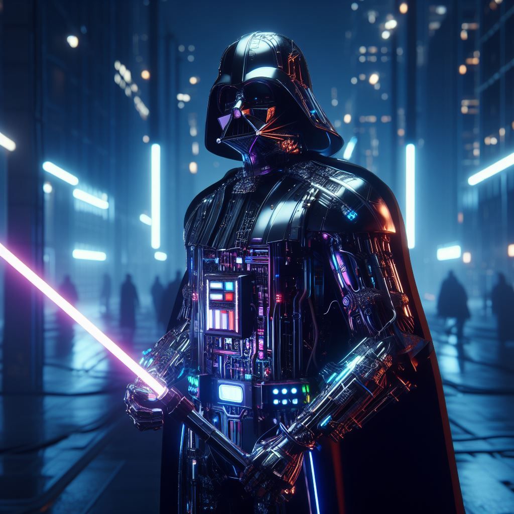 Cyber Vader - AI Generated Artwork - NightCafe Creator