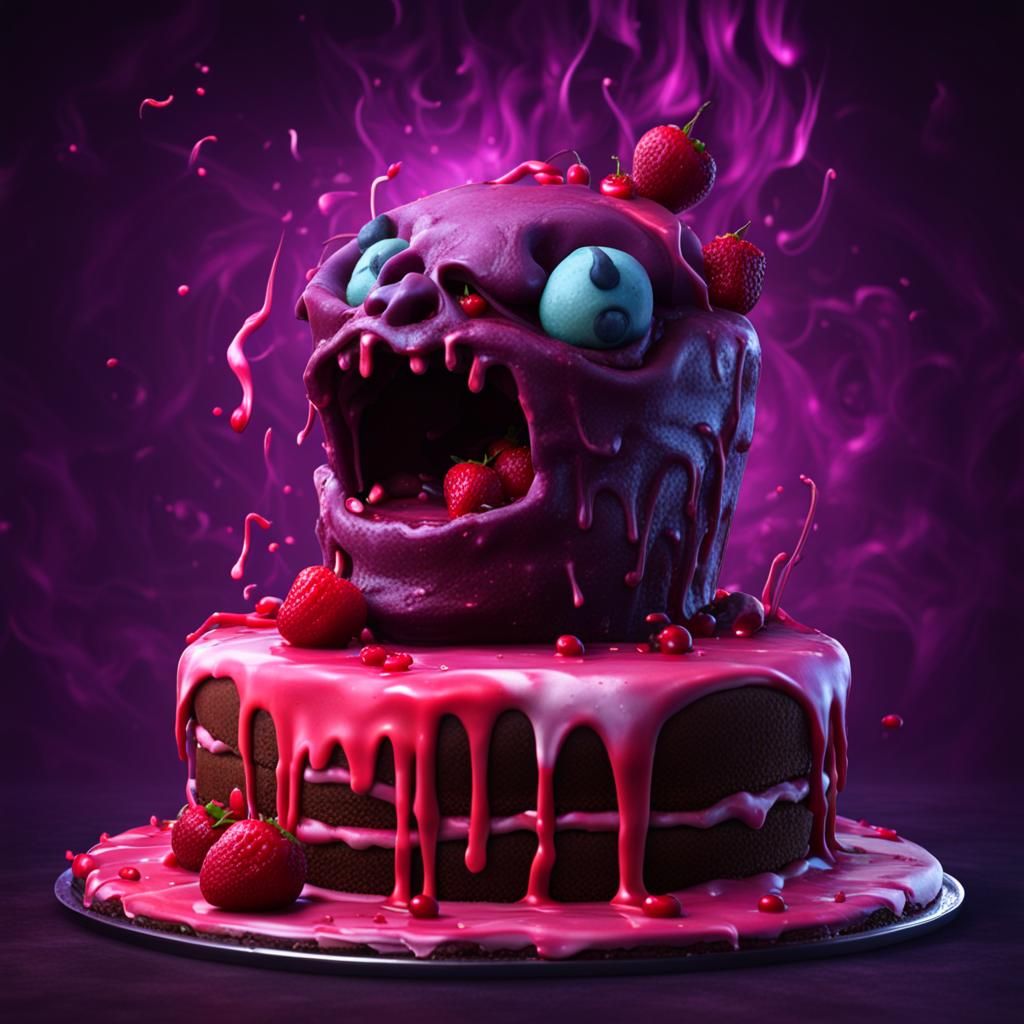 possessed cake - AI Generated Artwork - NightCafe Creator