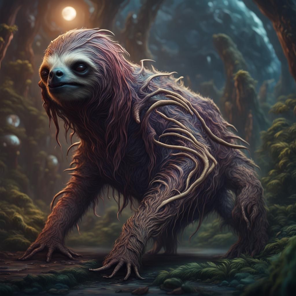 alien sloth monster - AI Generated Artwork - NightCafe Creator