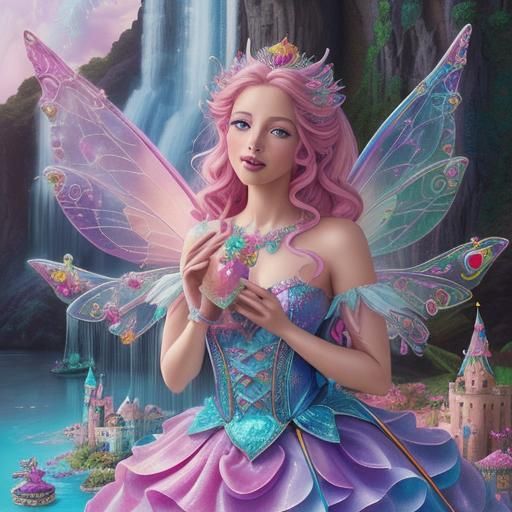 Amazingly Stunningly Beautiful colorful fancy fantasy fairy with ...