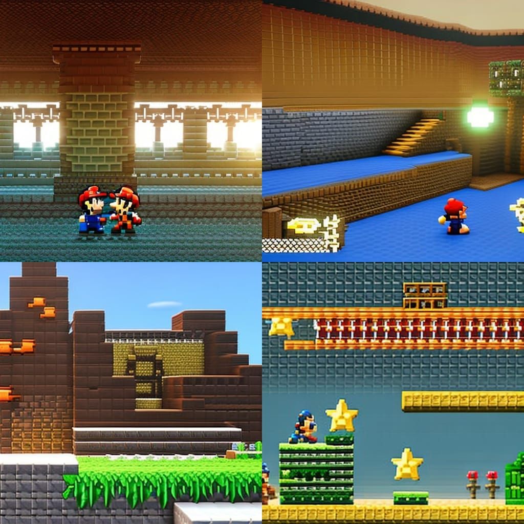 8bit Super Mario Bros - AI Generated Artwork - NightCafe Creator