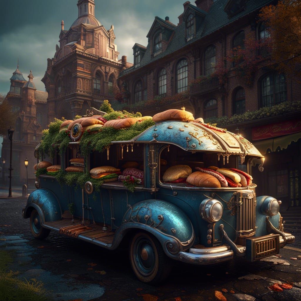 sandwich car - AI Generated Artwork - NightCafe Creator