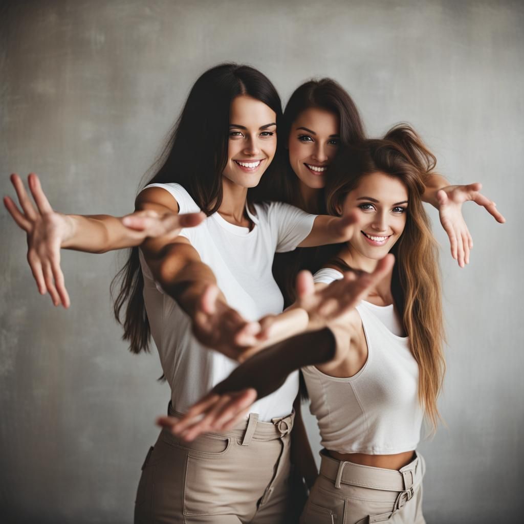 Best friend making an infinite with their arms - AI Generated Artwork ...